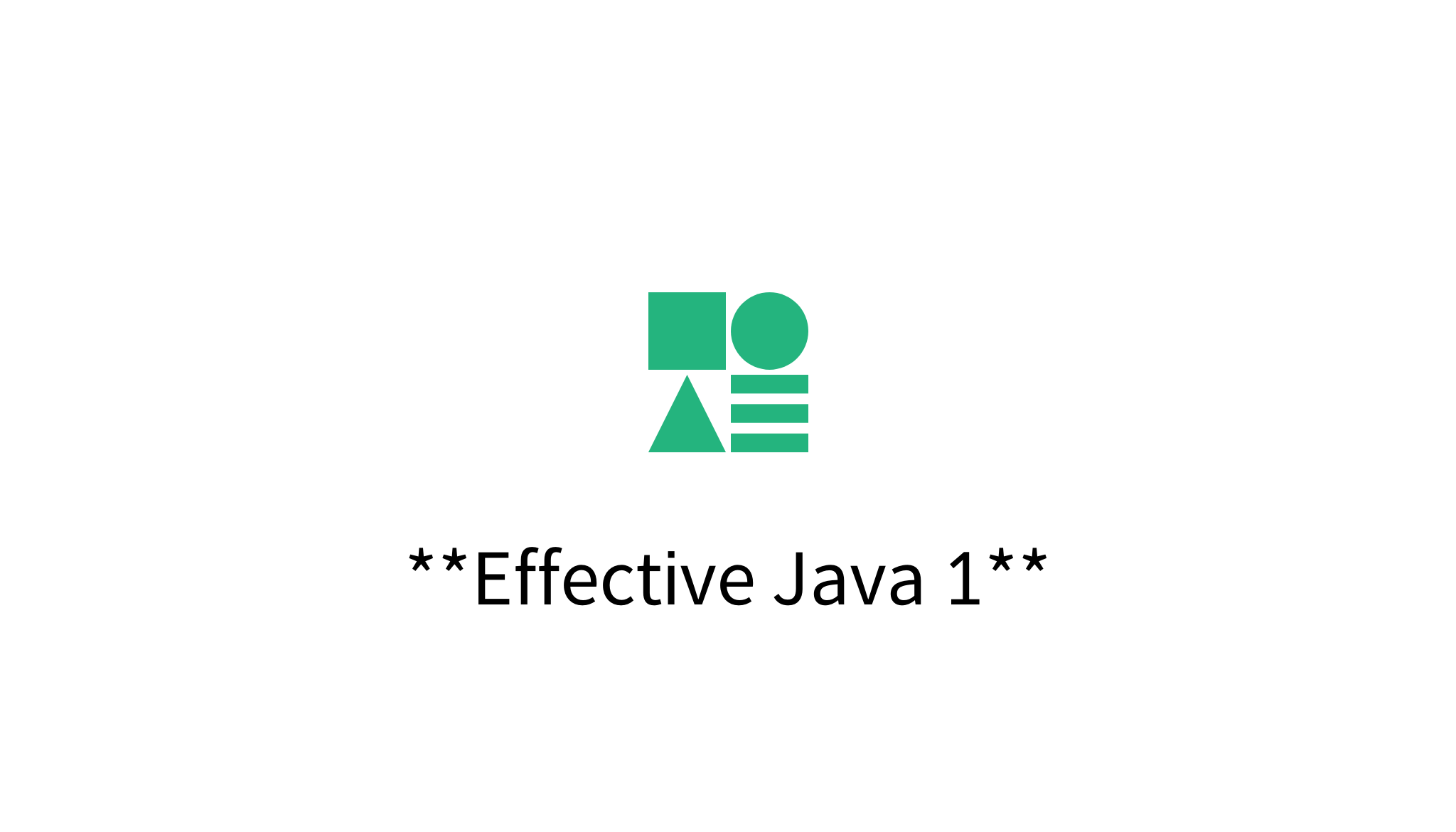 Effective Java 1 - mysetting