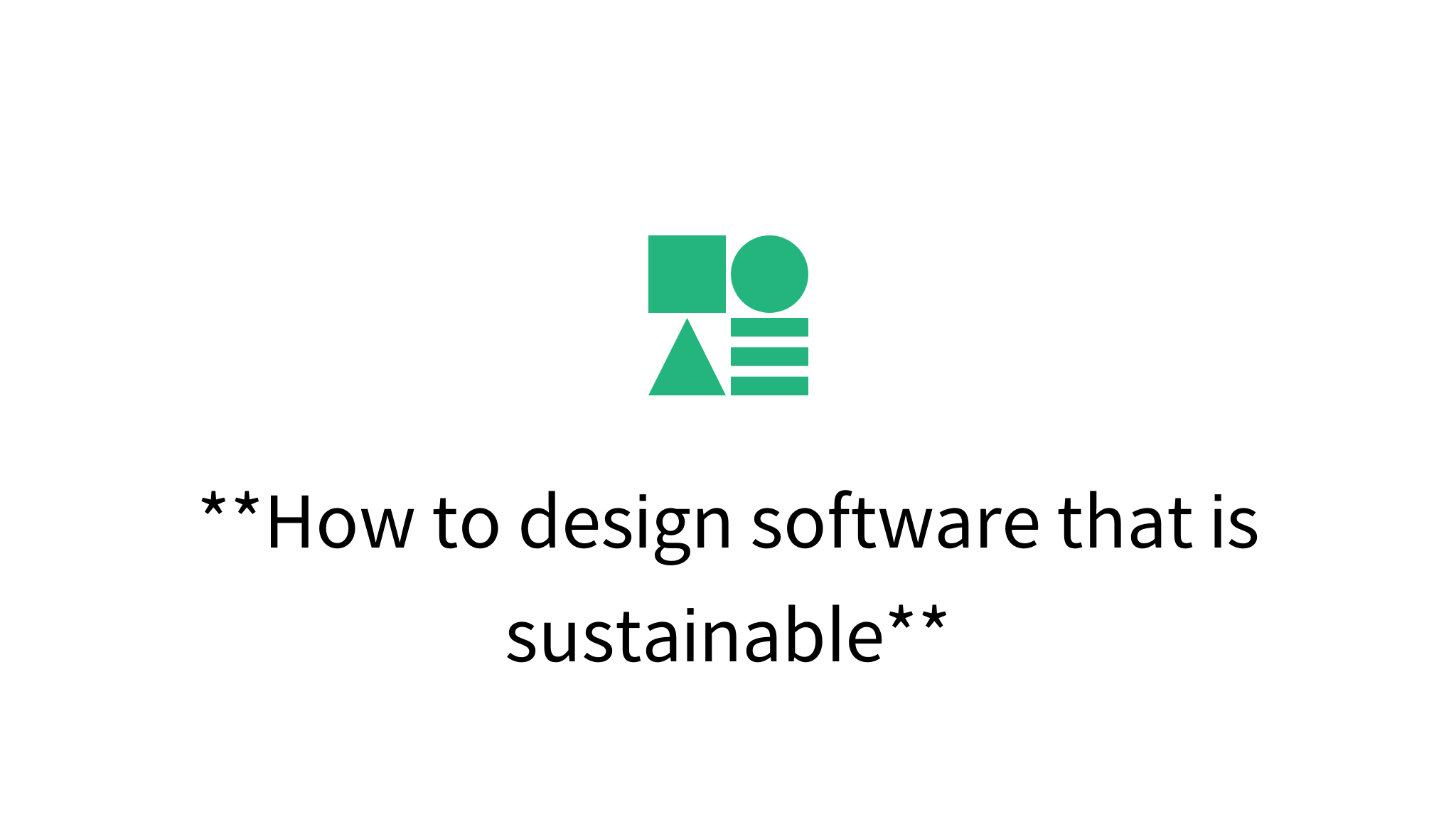 How to design software that is sustainable - mysetting