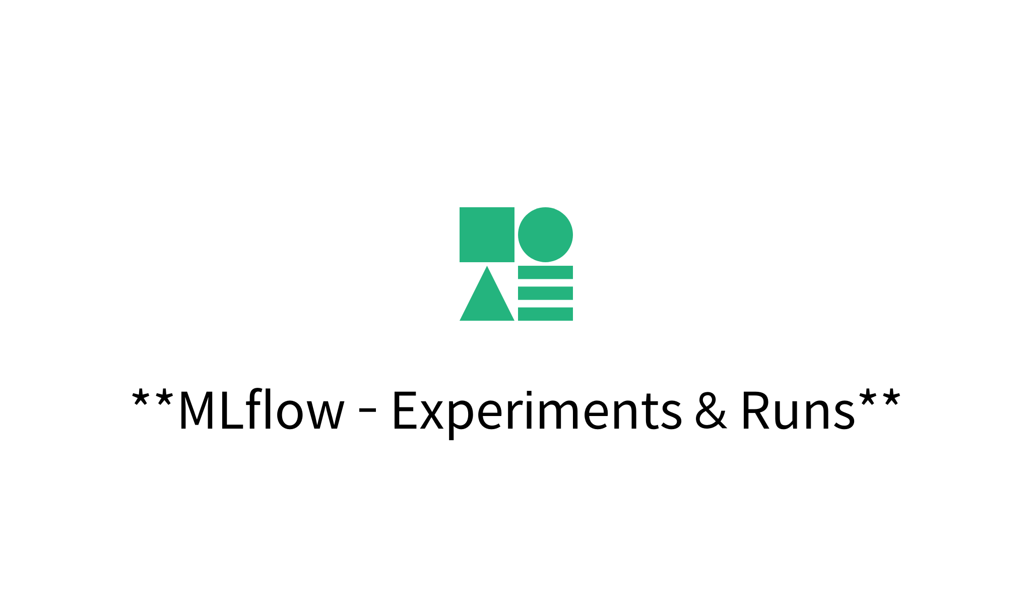 MLflow - Experiments & Runs - mysetting