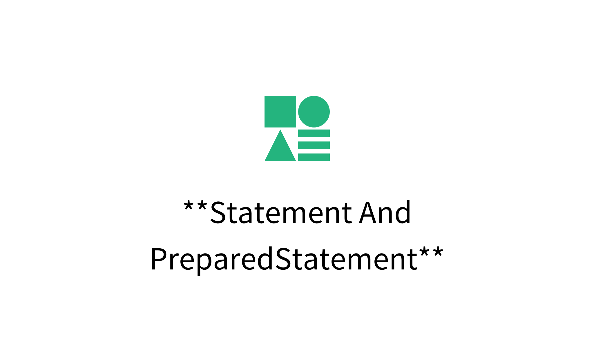 Statement And PreparedStatement - mysetting