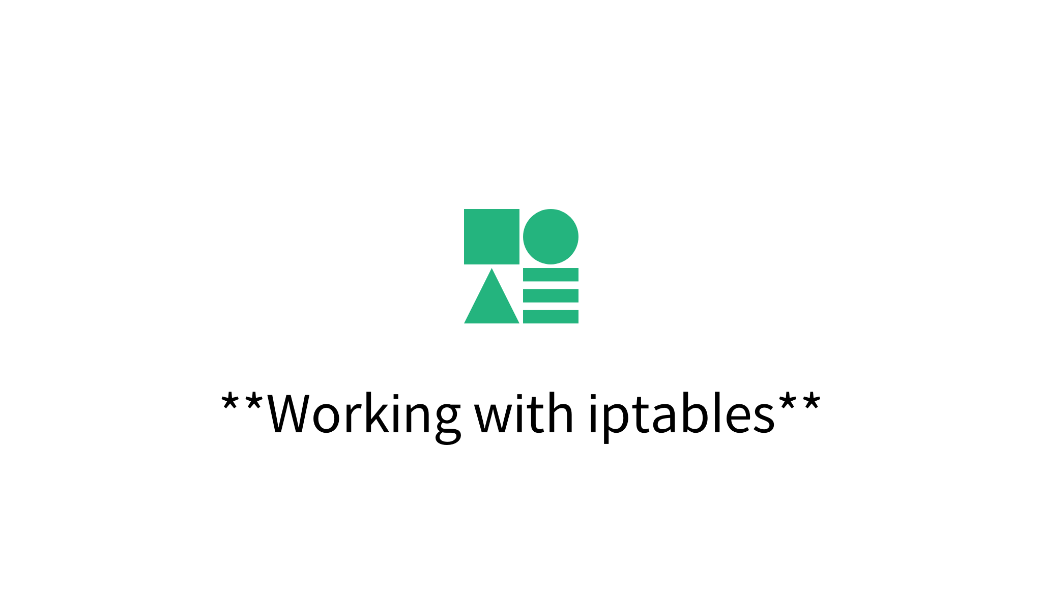 Working with iptables - mysetting
